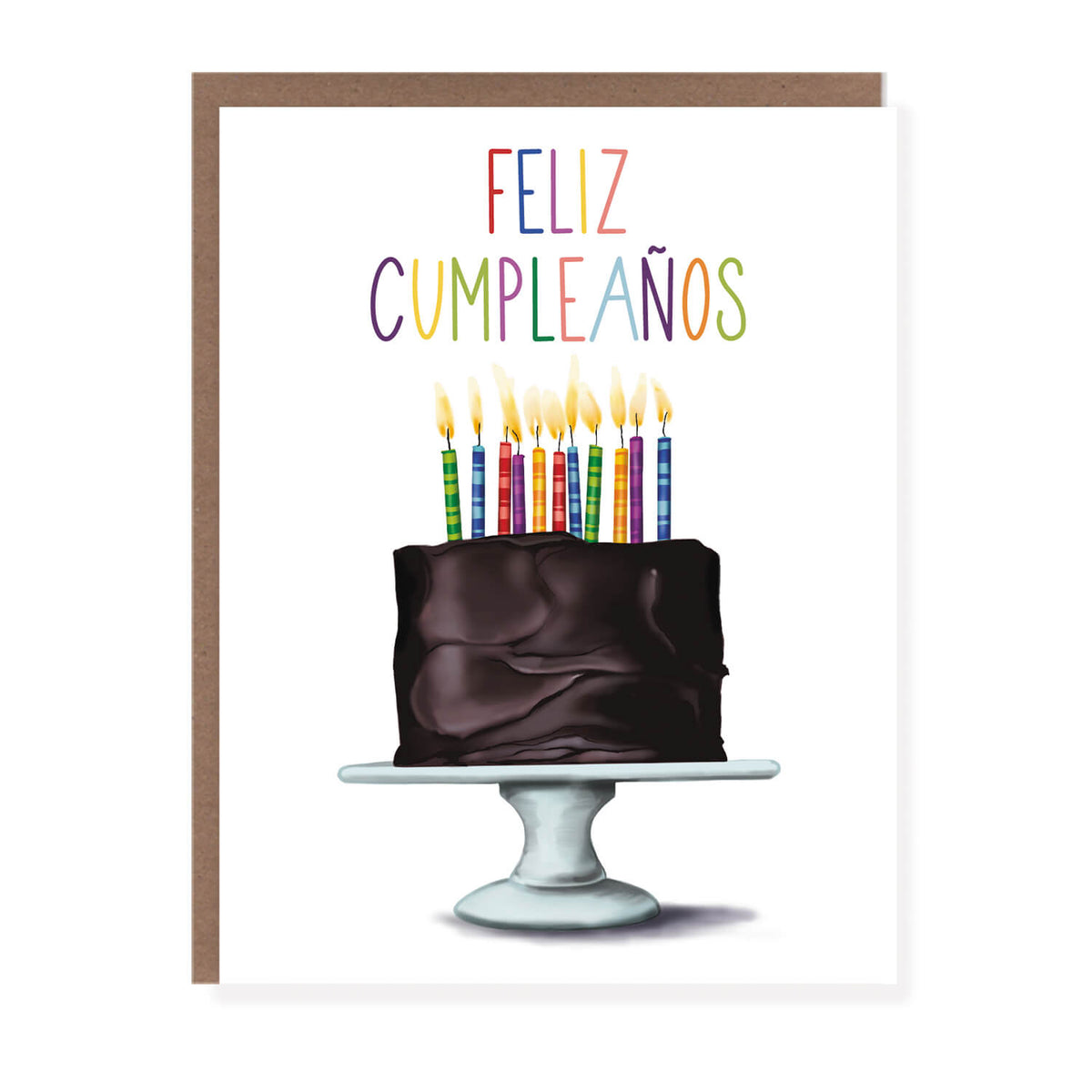 Feliz Cumpleanos Cake | Spanish Birthday Card – Morgan Swank Studio